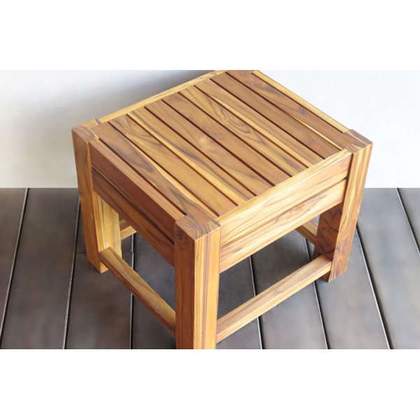 MasayaCo. Tola 18" W Teak Shower Bench & Reviews | Wayfair